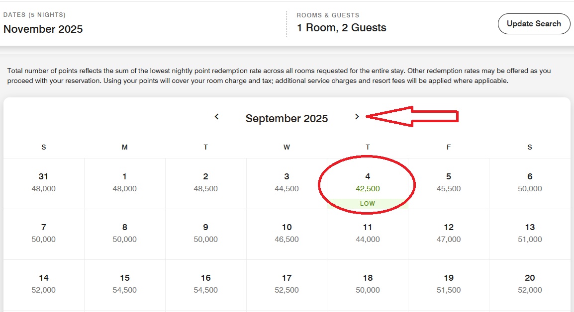 How To Use Flexible Date Calendars for Great Hotel Award Rates