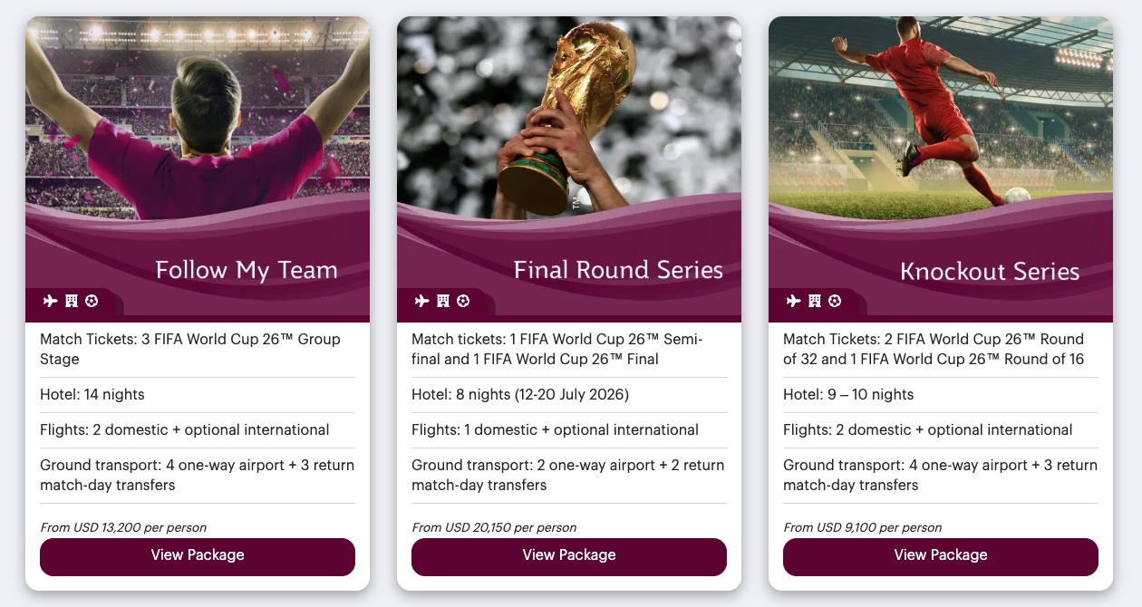 Qatar Airways Unveils FIFA World Cup 2026 Travel Packages