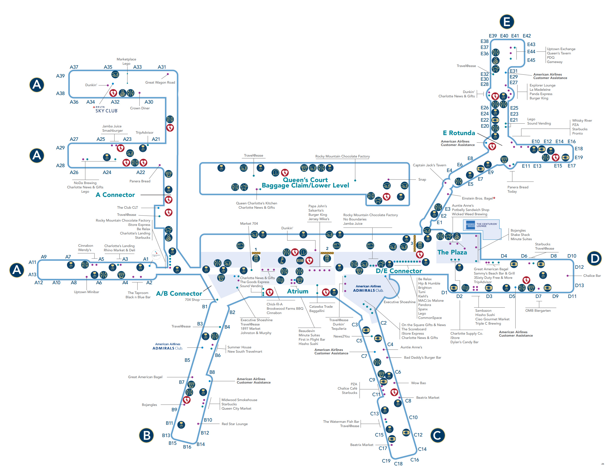 Charlotte Douglas International Airport [CLT]: Terminal Guide