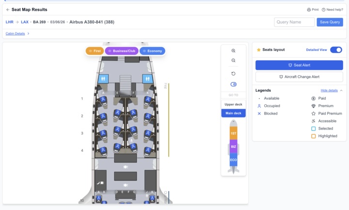 ExpertFlyer Adds Seat Maps, Upgrade Search, and More Alerts