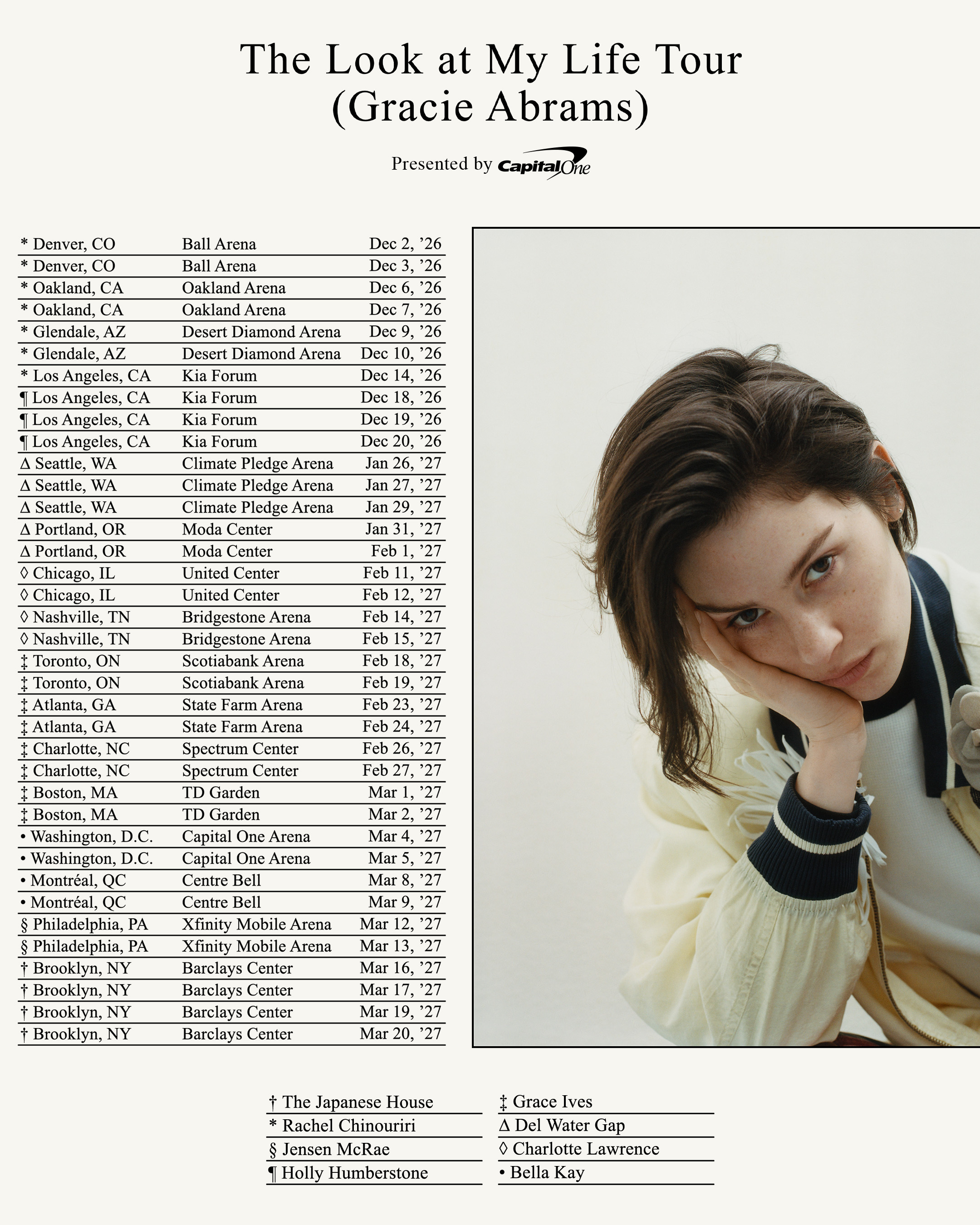 Capital One Cardholders: Early Access to Gracie Abrams Tickets