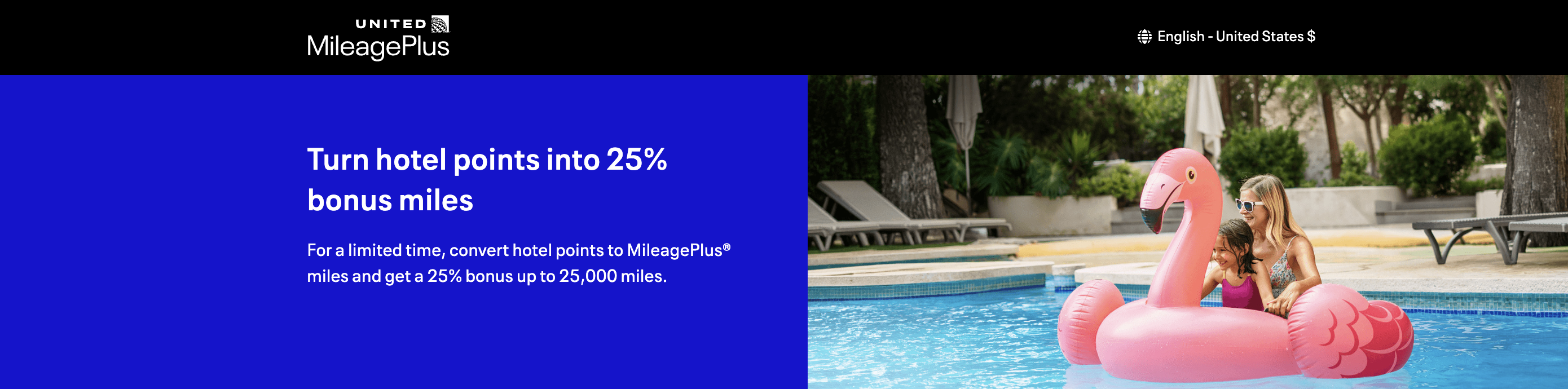 25% Transfer Bonus From Sending Hotel Points to United Miles